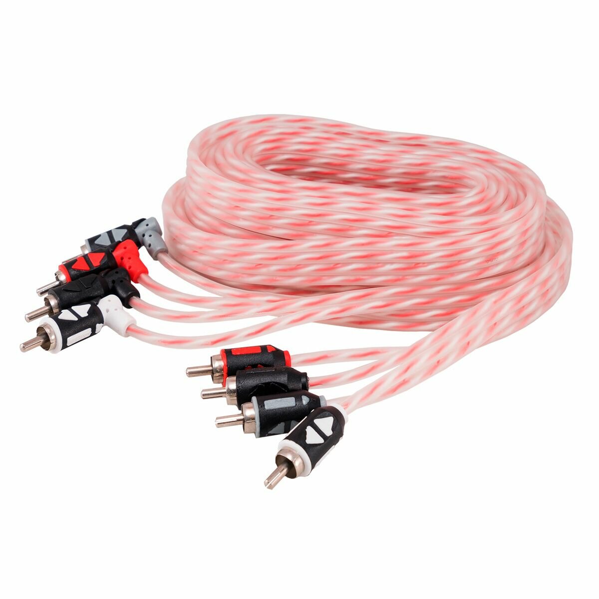 Межблочный кабель RCA 4 канала 5м AurA RCA-AN54 MkII / витая пара / никелированные коннекторы