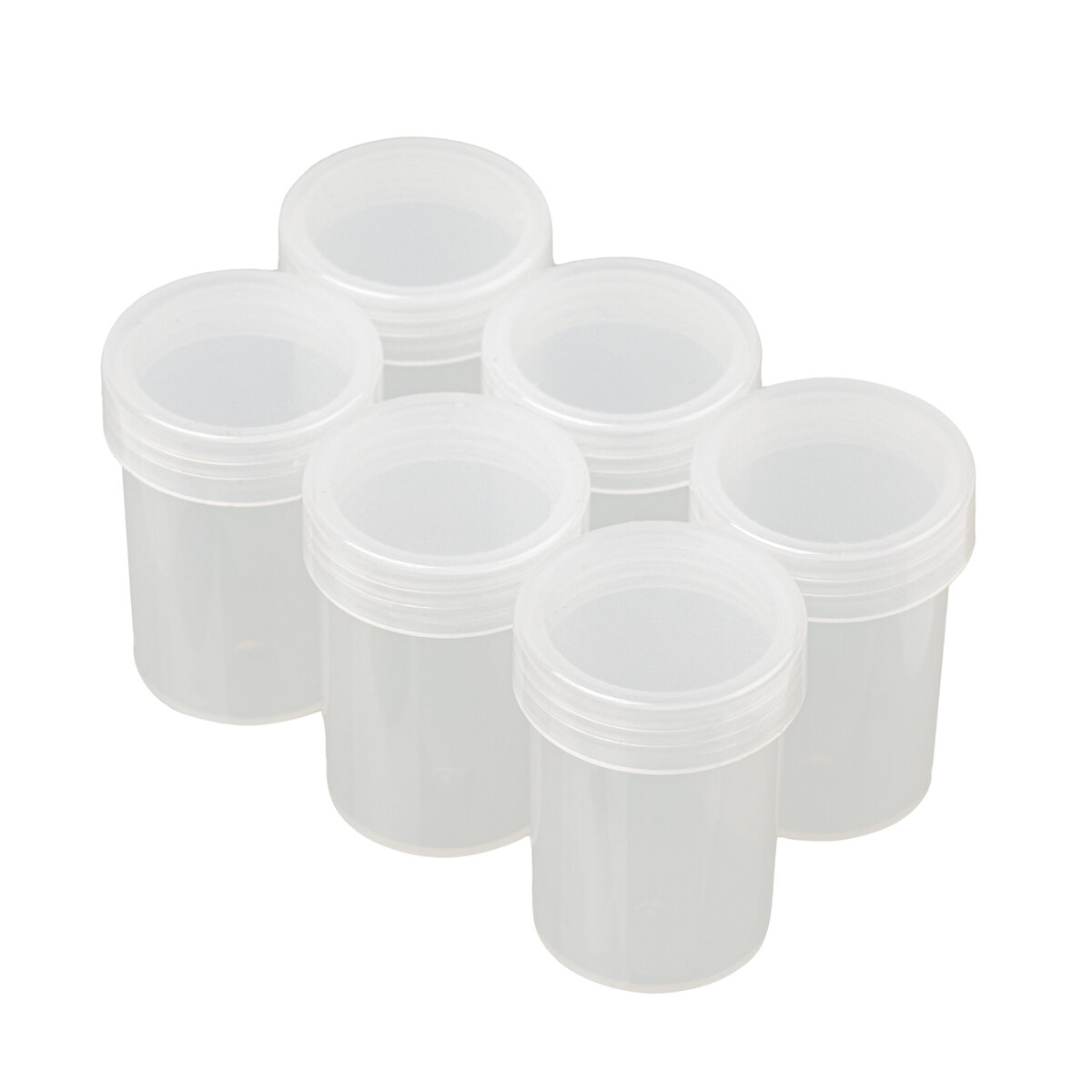 Туба 6 штук "Gamma" T-025 пластик d 3 см x4 см прозрачная