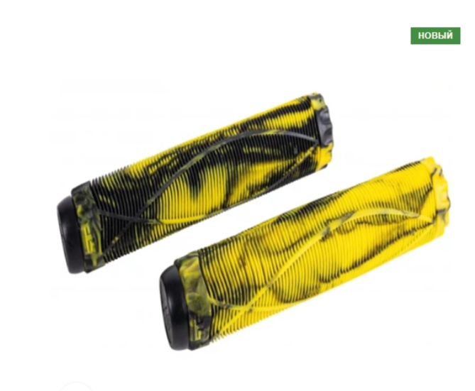 Набор грипсы 2шт с барендами Fish 170 yellow/black 294354