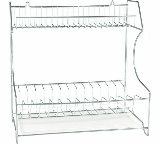 Настенная сушилка для посуды, с поддоном