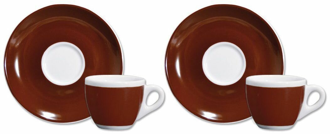 Комплект из 2-х кофейных пар для эспрессо Verona Millecolori, 75 мл, цвет коричневый, Ancap, Италия