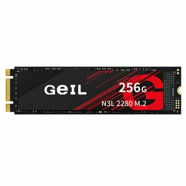256 ГБ SSD M.2 накопитель GEIL N3L (N3LFD22M256A) - SATA3 6.0 Гбит/с, чтение - 500 Мбайт/с, запись - 500 Мбайт/с, 3D NAND