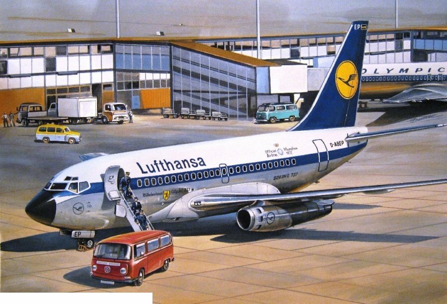 ЕЕ14415 Авиалайнер Б-731 Lufthansa