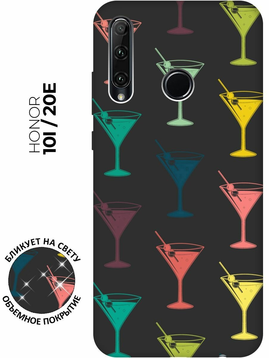 Матовый чехол Vermouth для Honor 10i / 20e / Хонор 10 ай / 20е с 3D эффектом черный