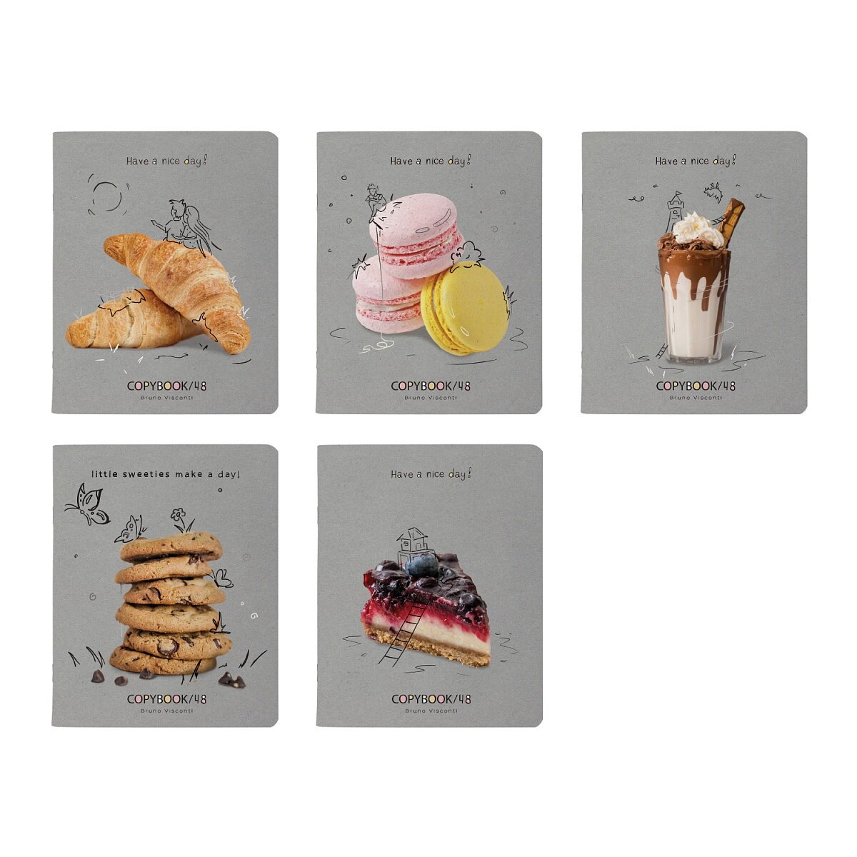 Тетрадь общая 48 листов 5 штук "NICE DAYS"