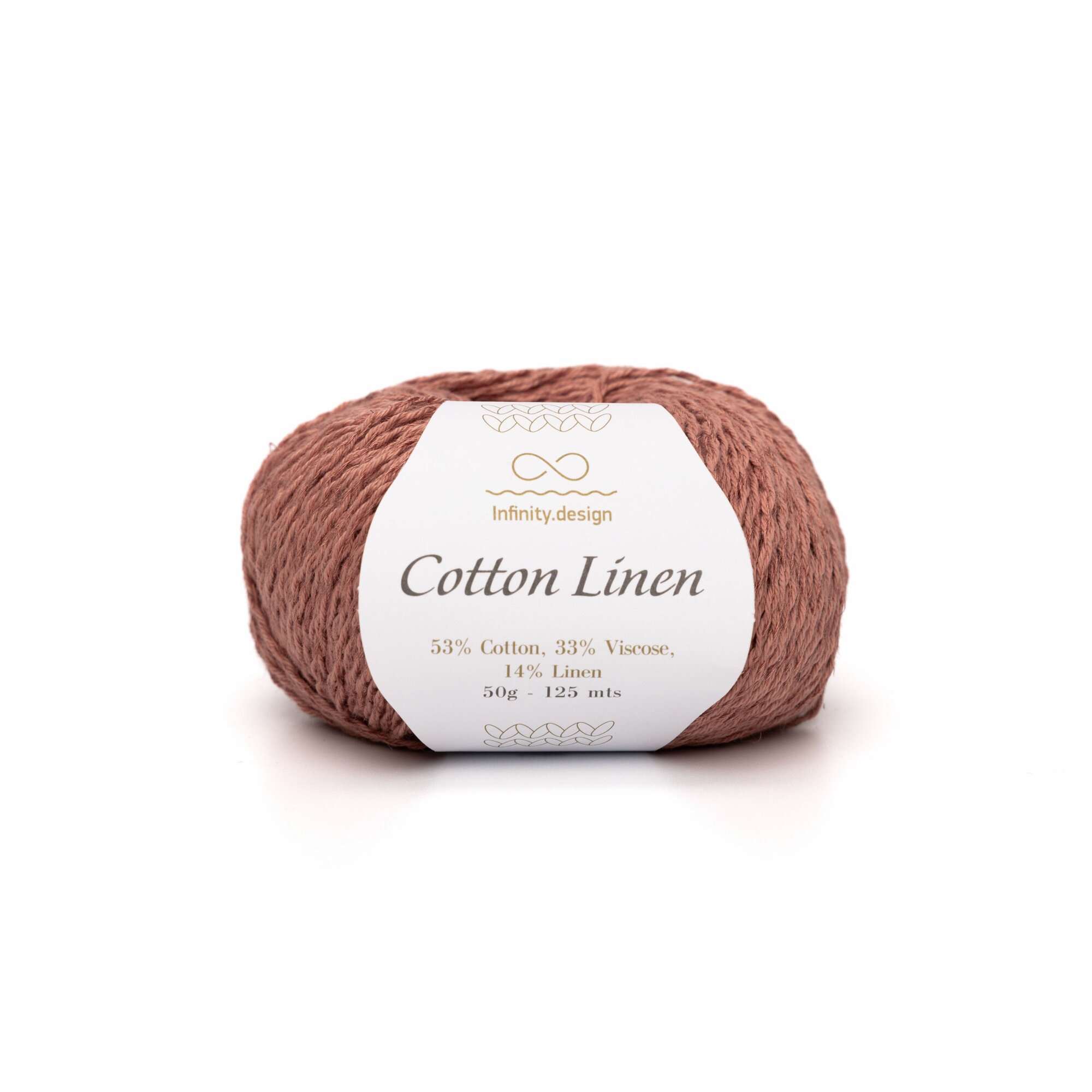 Пряжа INFINITY Cotton Linen 4234 (2 мотка), 53% хлопок, 33% вискоза, 14% лен, 50г, 125м