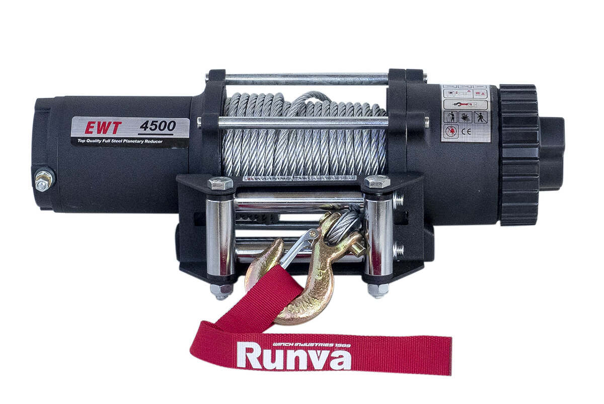 Лебёдка электрическая 12V Runva EWT4500A 2041 кг, арт. EWT4500A