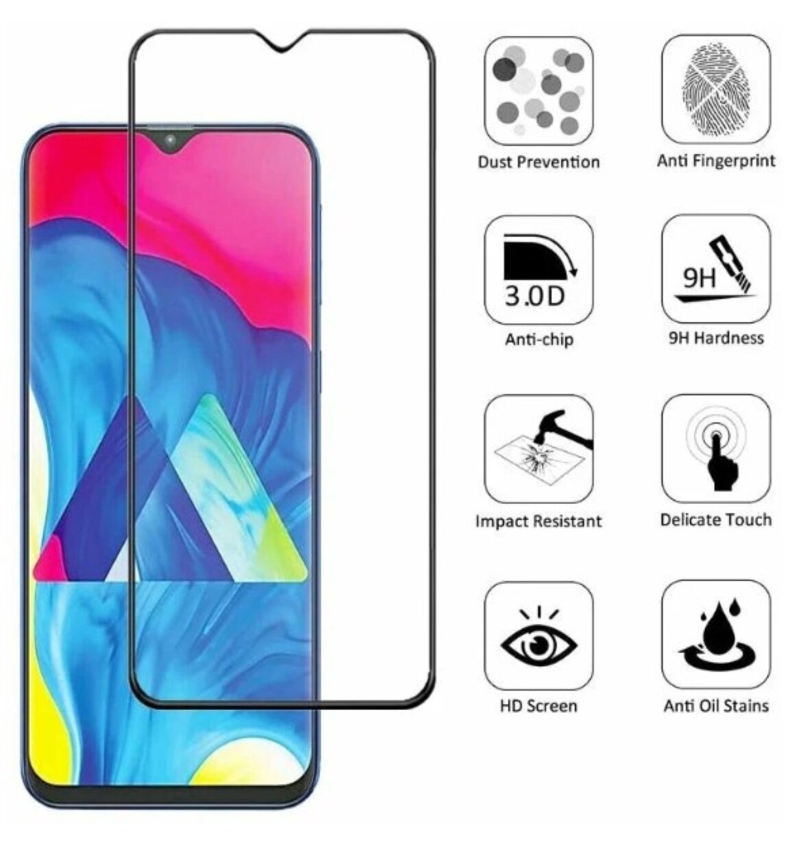 Стекло защитное для Samsung Galaxy A32 ( Самсунг Галакси А32 ) Full Glue