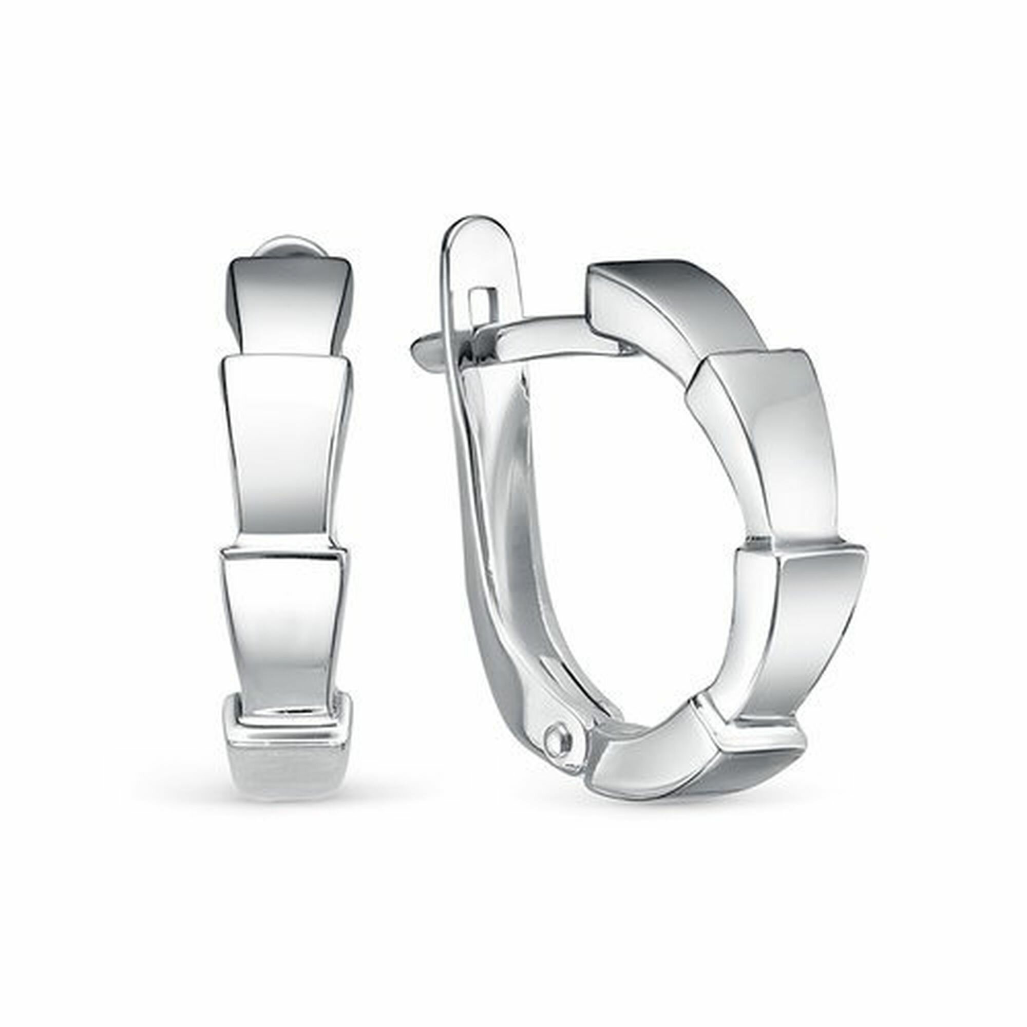 Серьги, серебро, 925 проба, родирование