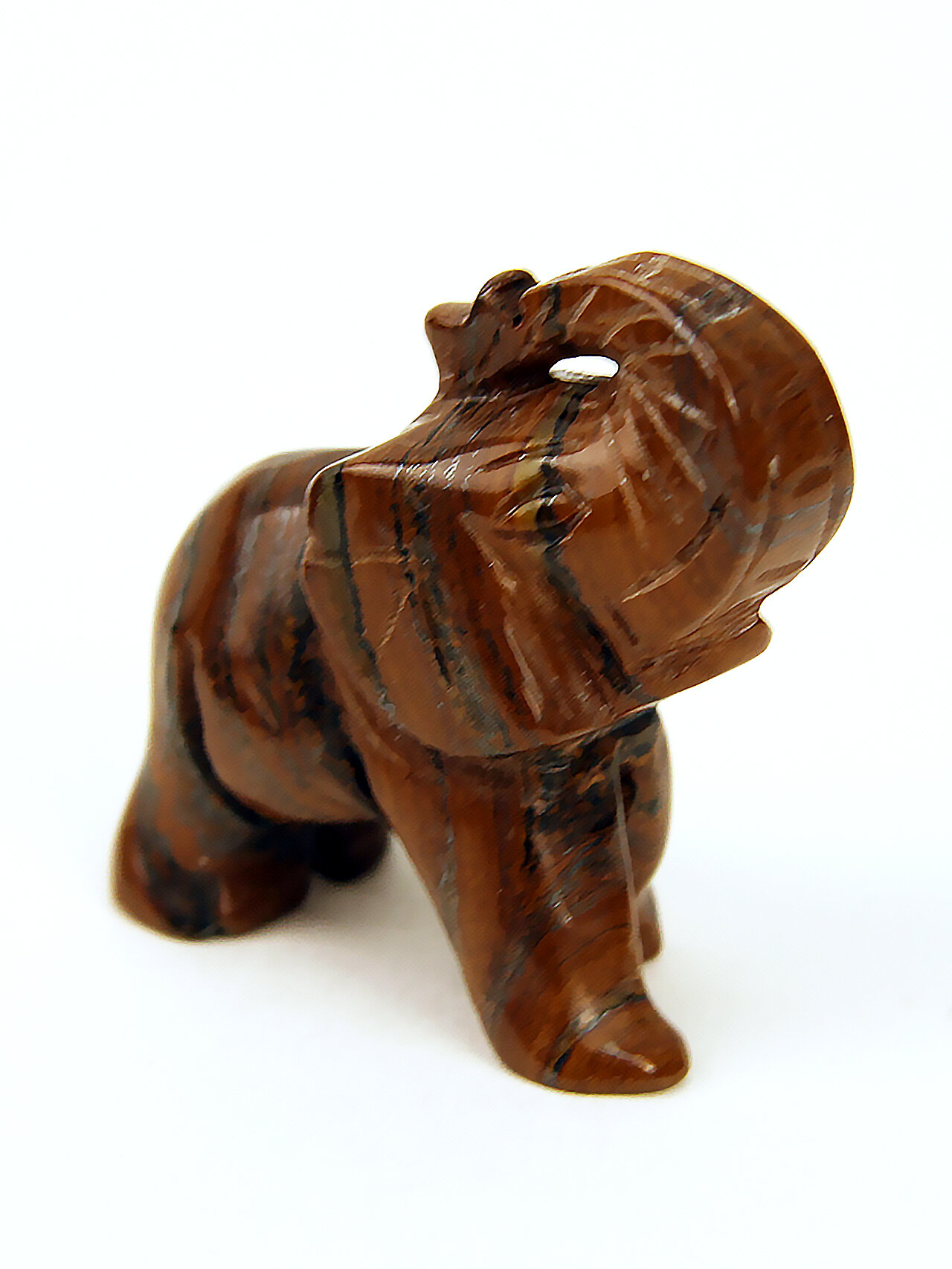 Фигурка Слон из натурального камня Тигровый глаз. Талисман. Амулет. Оберег