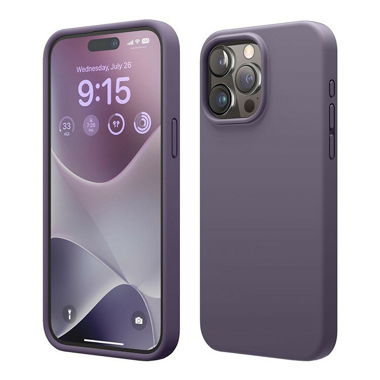 Elago силиконовый чехол для iPhone 15 Pro Max, Soft silicone (Liquid) Deep Lavender
