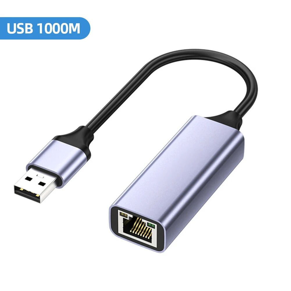USB Ethernet-адаптер USB3.0 ПК Интернет USB 1000 Мбит/с Сетевой адаптер RJ45 Type-C Gigabit 2.5G для ноутбука/Tv Box