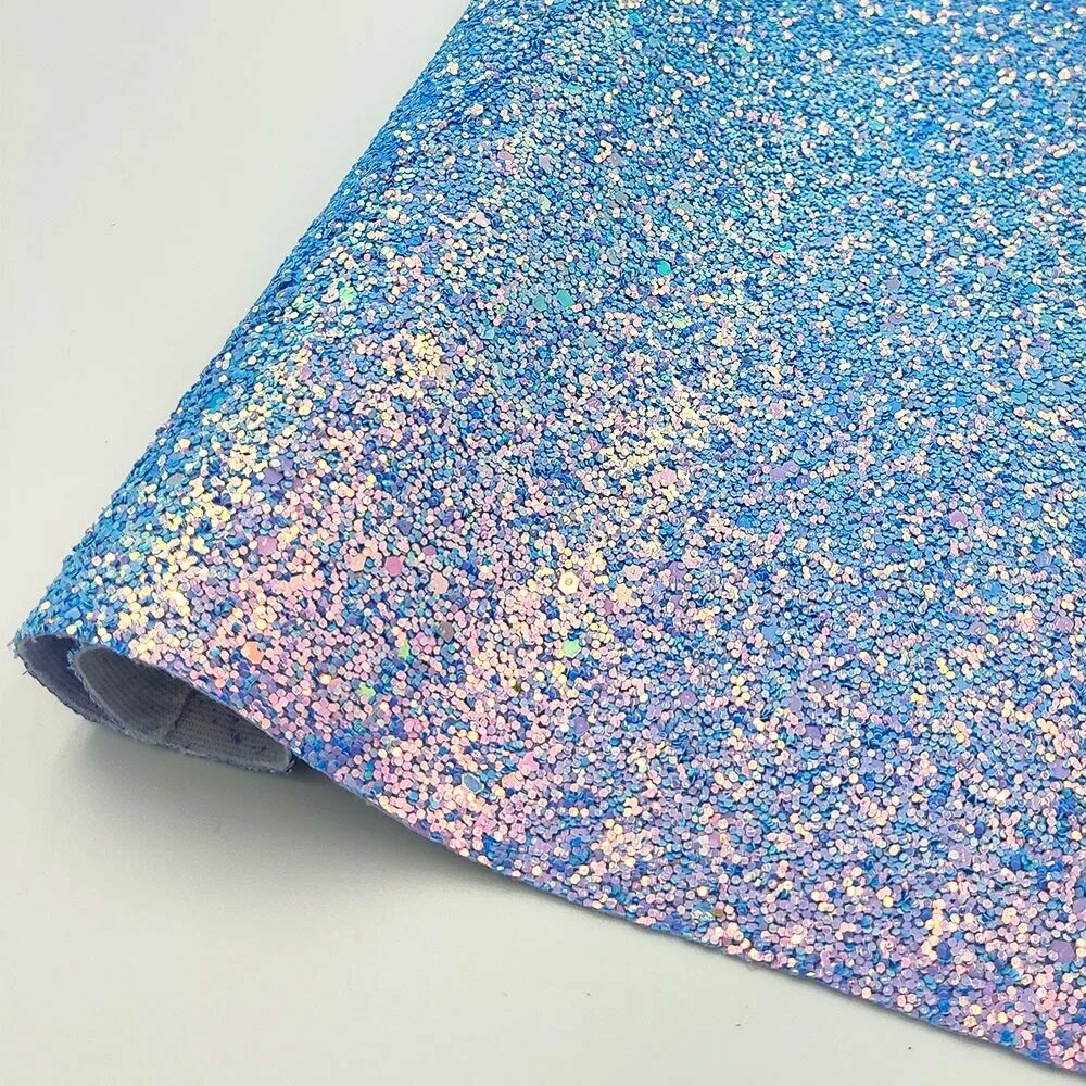 Блестящая виниловая ткань Findohope для рукоделия Blue (20cm x 30cm)