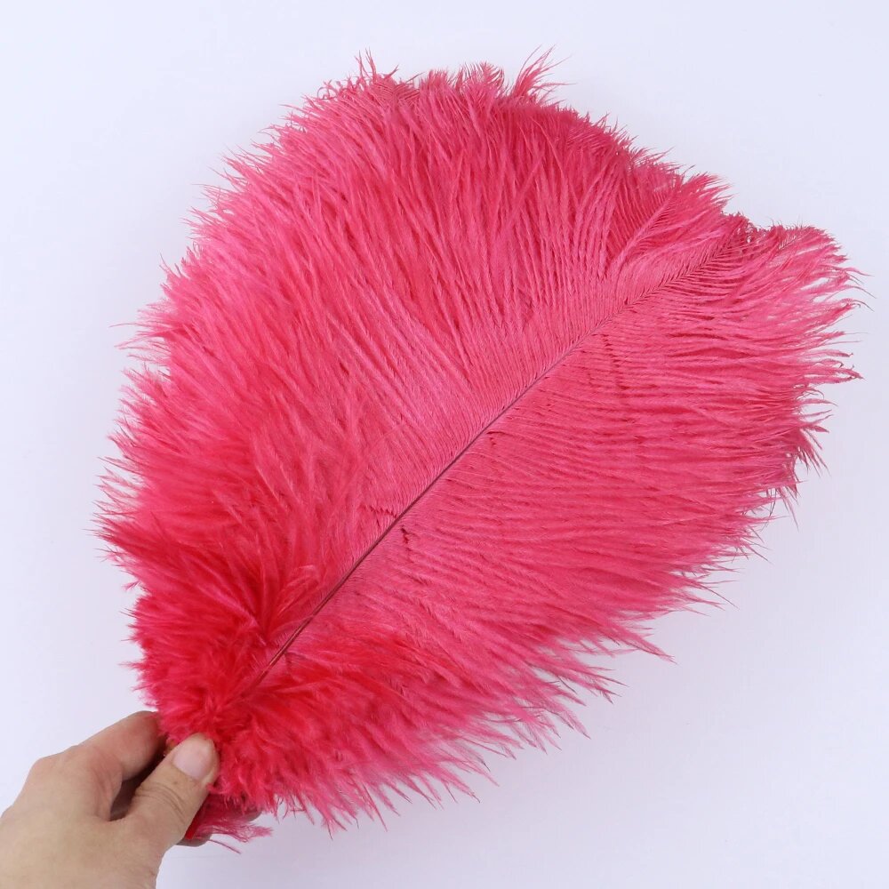Декоративные перья страуса 15-20 см Розовый, 15-20cm, Watermelon red