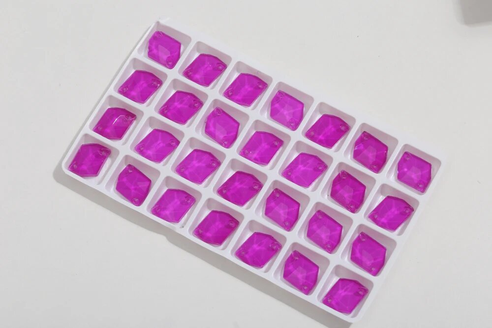 Космические кристаллы стразы стекло для пошива Фиолетовый, 9x12mm--28PCS, Dk.amethyst SI