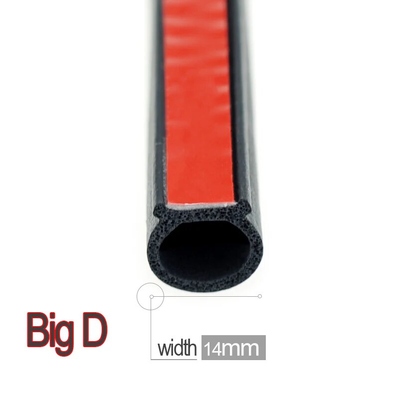 Уплотнитель двери автомобиля Big D 14mm, 2Meter