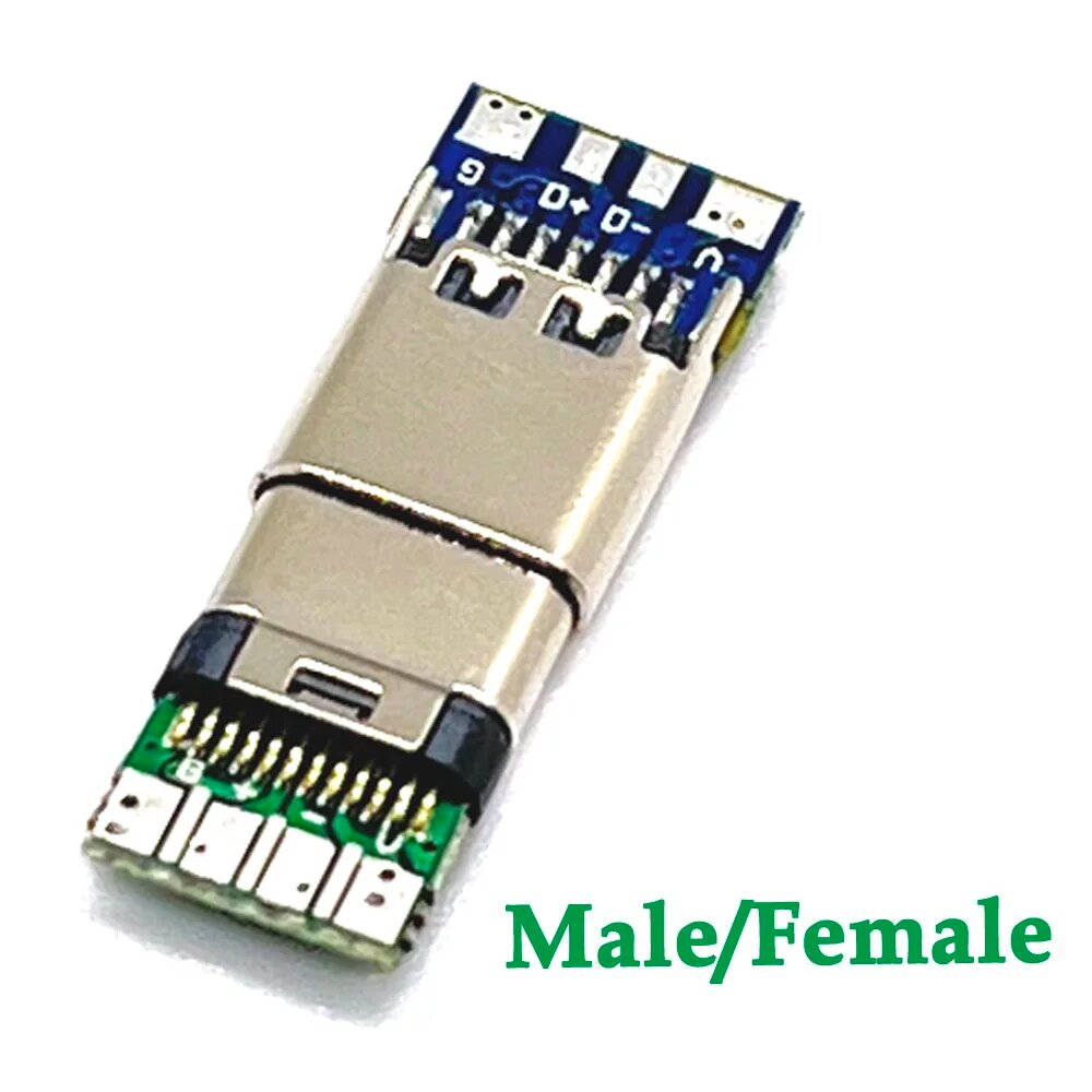 Разъемы USB 3.1 Type-C LAJQTAO 5PCS, Male-Female