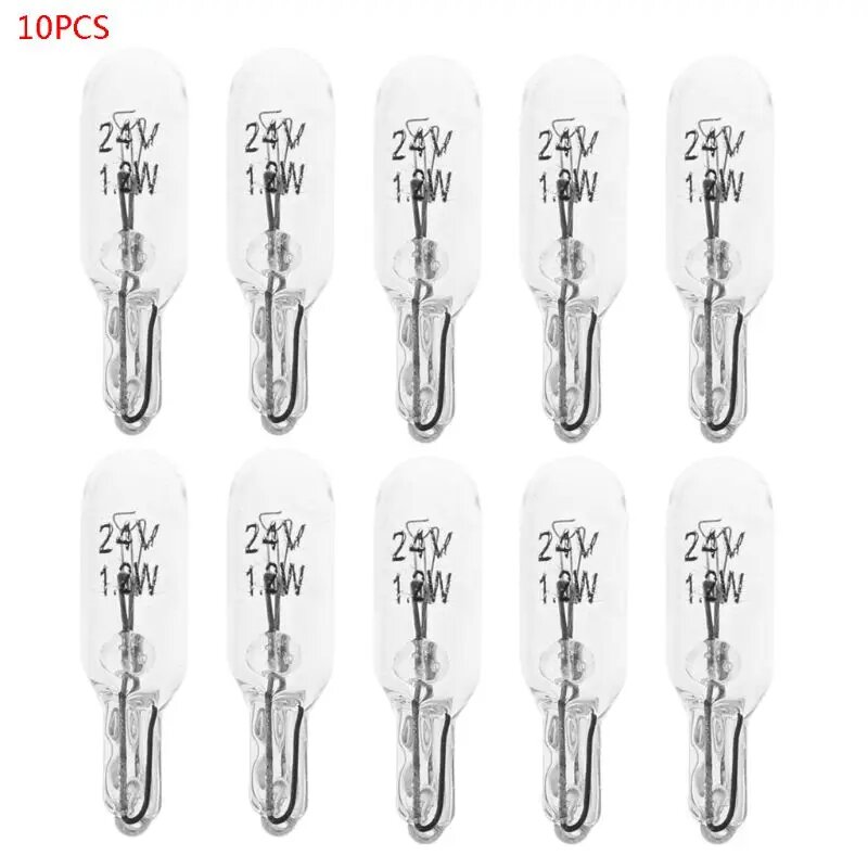 Популярно, 10 шт, T5 W5W белый Цвет 1,2 Вт 194 501 AC/DC 12V/24V Автомобильная лампочка боковых клиньях автомобильный светильник источник контрольная лампа универсальный