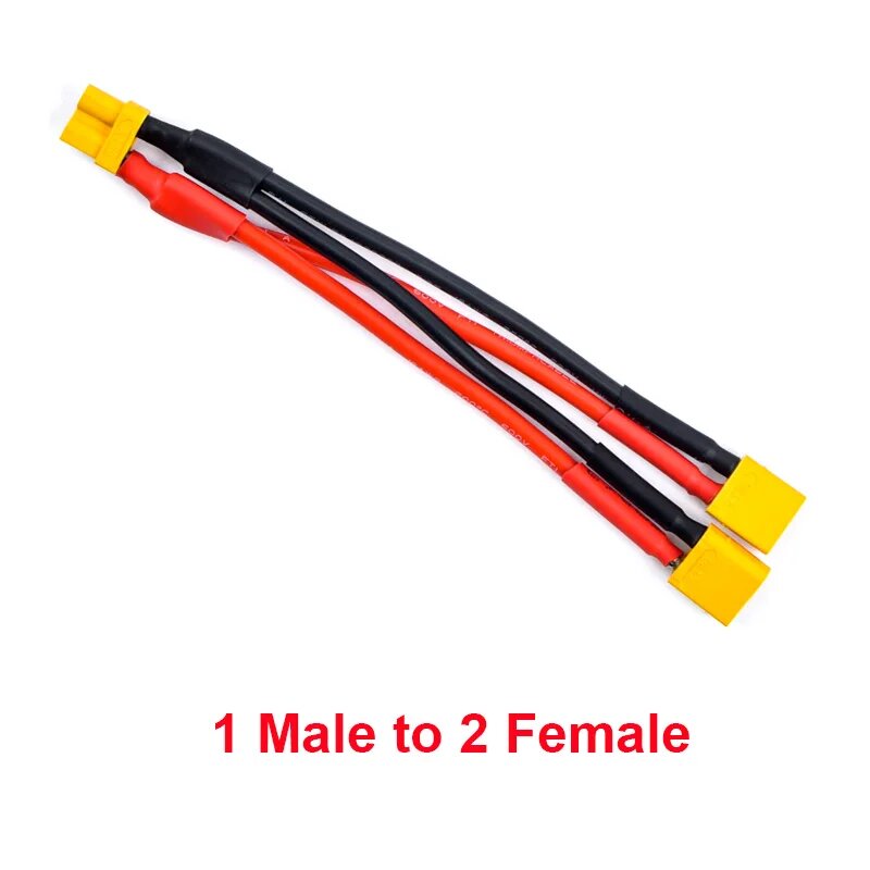 Кабель XT30 1 Male to 2 Female, 10см