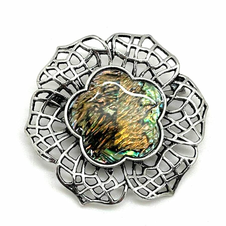 Брошь, ракушка, перламутр