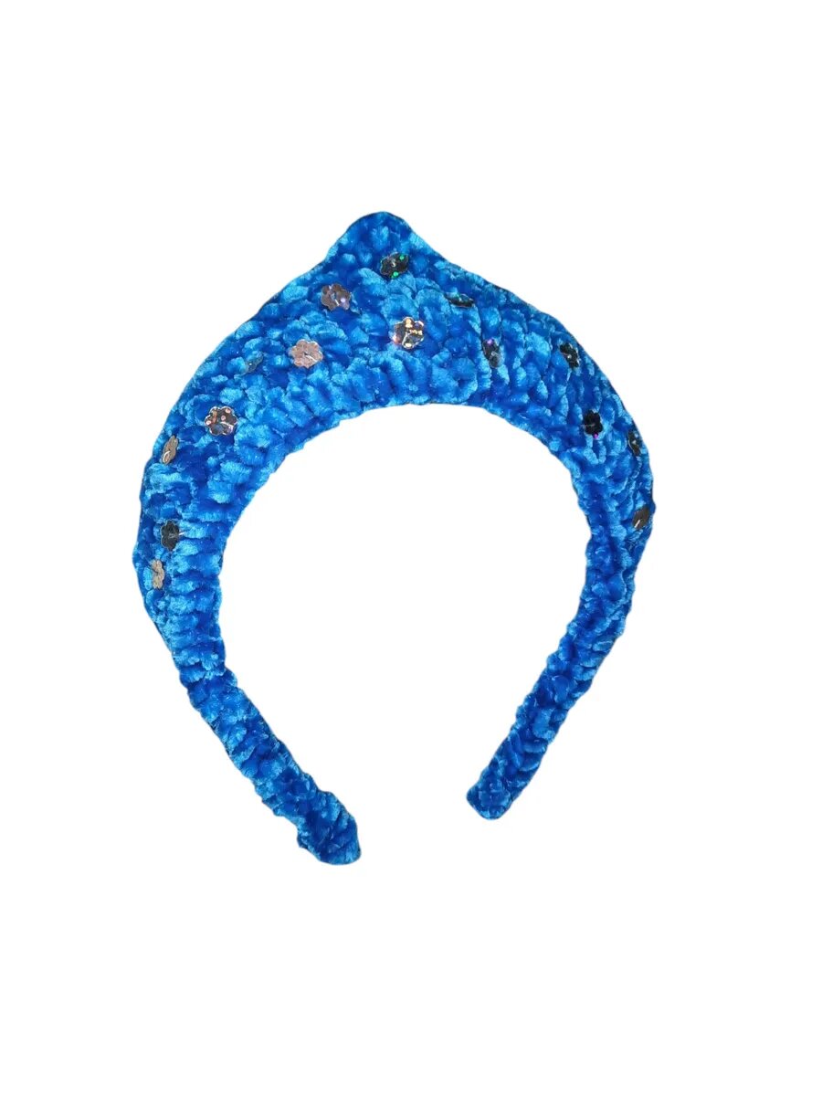 Корона снегурочки, снежинки на ободке.