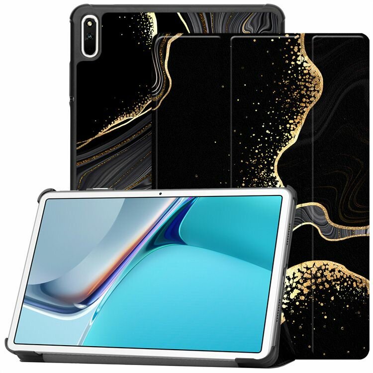 Чехол умный для Honor Pad X8a / NDL-W09 / Хонор Пад Х8а 11 дюйма, 2024 года, черный мрамор