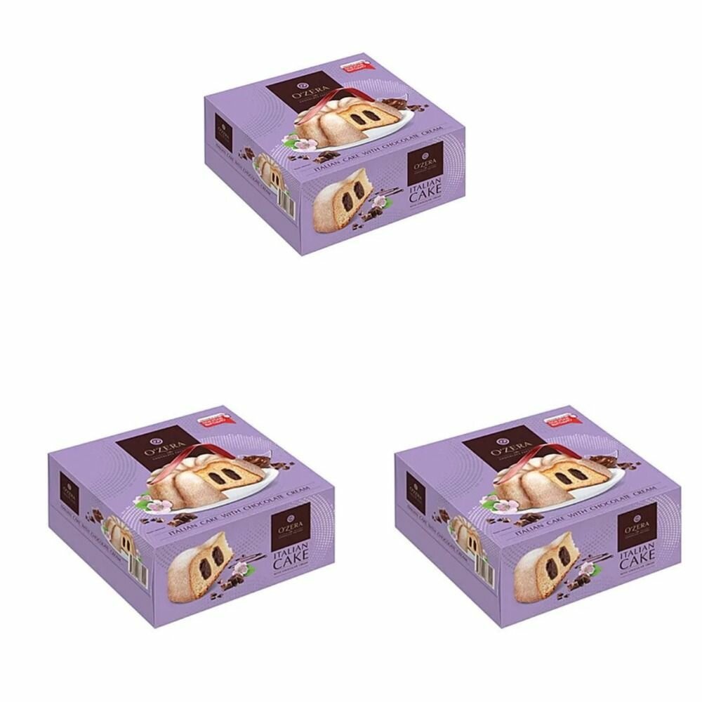 O'Zera Кекс, с шоколадным кремом, 520 г - 3 шт