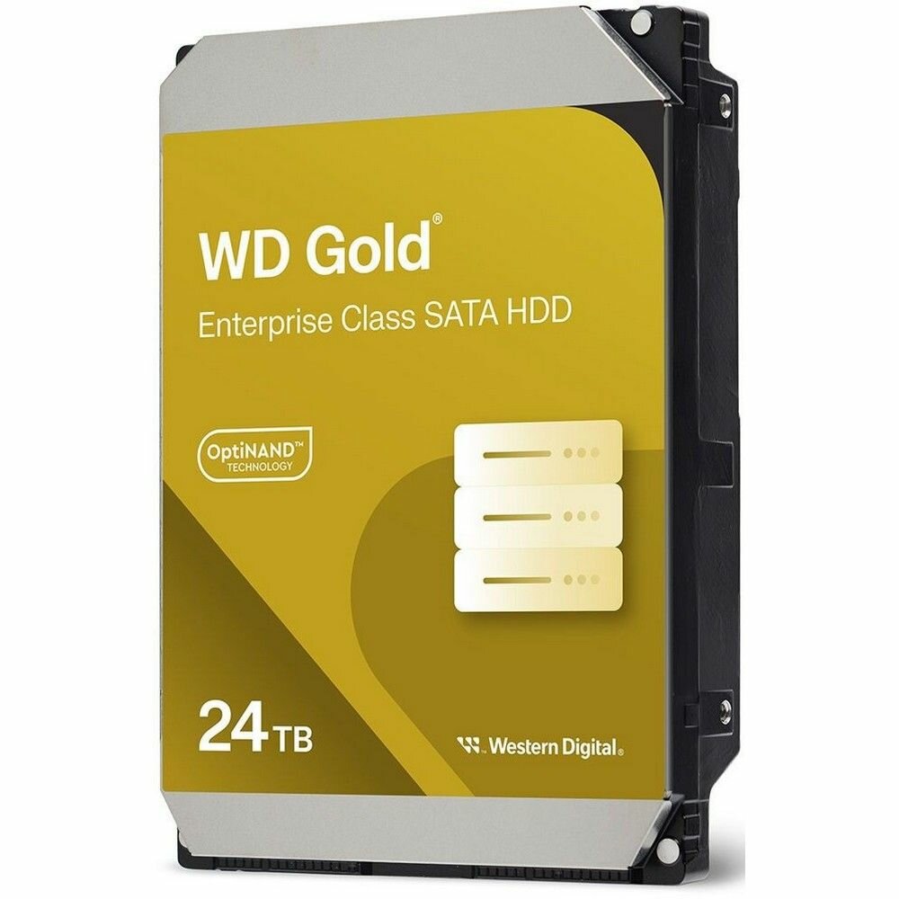 Western Digital Жесткий диск 24ТБ Western Digital Gold WD242KRYZ, 7200об./мин, 512МБ (SATA III) (oem)