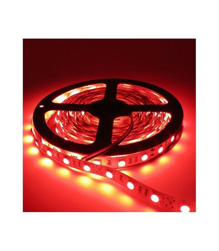 Светодиодная лента SMD 5050. 12 В. Цвет свечения: Красный. IP33. Катушка 5 метров.
