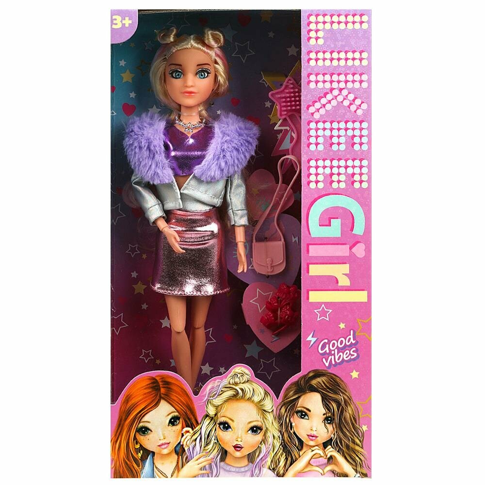 Кукла 32 см. руки и ноги сгибаются, реалистичные глаза, аксесс. Likee Girl LG-07-BB