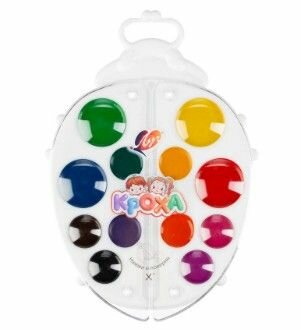 Краски акварельные Луч Кроха Божья коровка набор 12 цветов