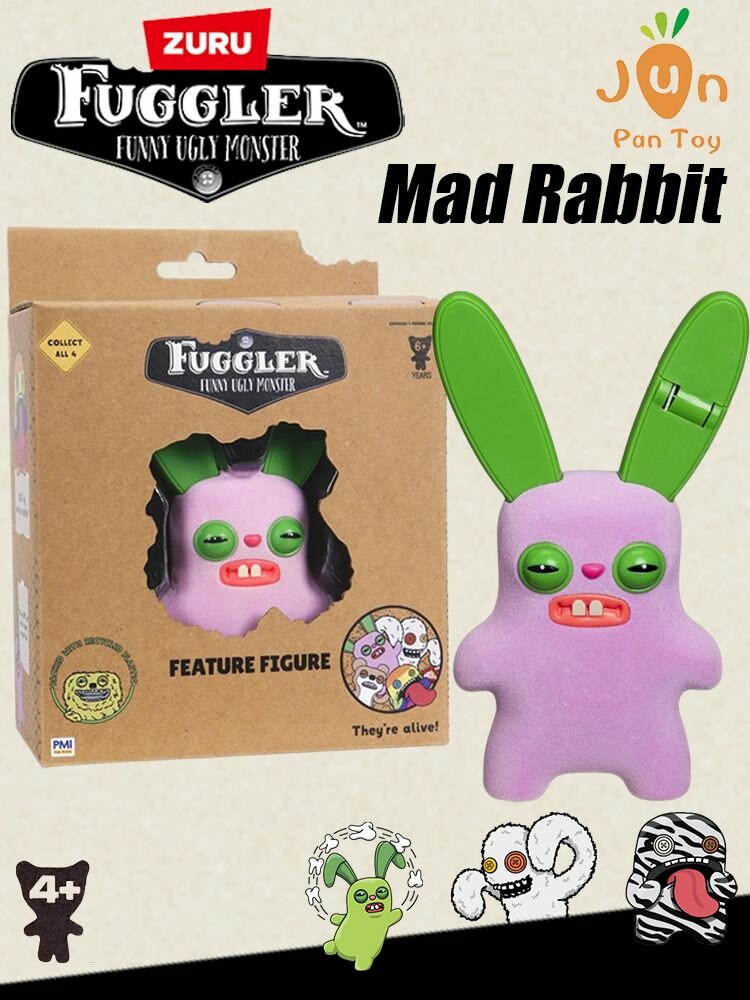 Мягкая игрушка Фагглер Fuggler Feature figure Mad Rabbit / Детская классическая анимационная коллекция rabbit model sculpture toy, модный подарок на день рождения для мальчиков и девочек старше 6 лет