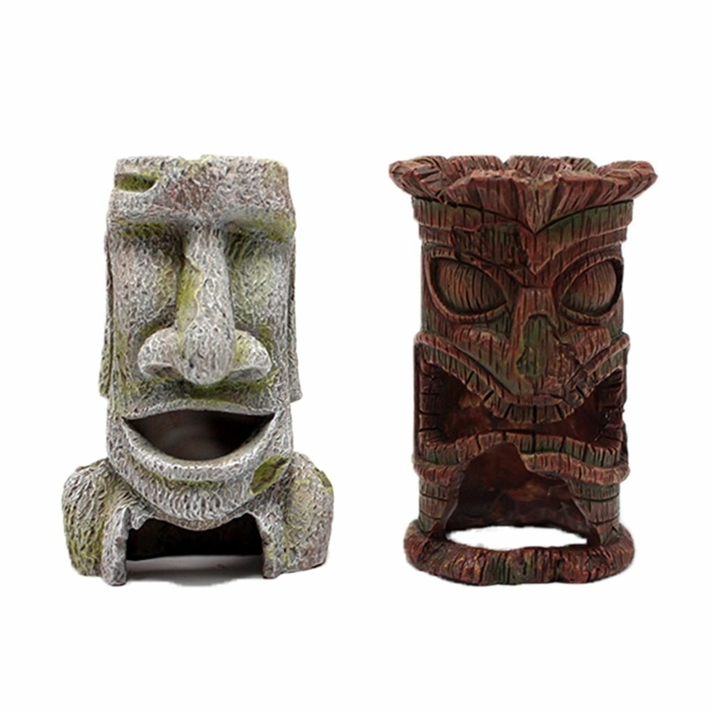 Декорация для аквариума, Фигурки гигантских тотемов для водостойкого аквариумного декора, 1 комплект