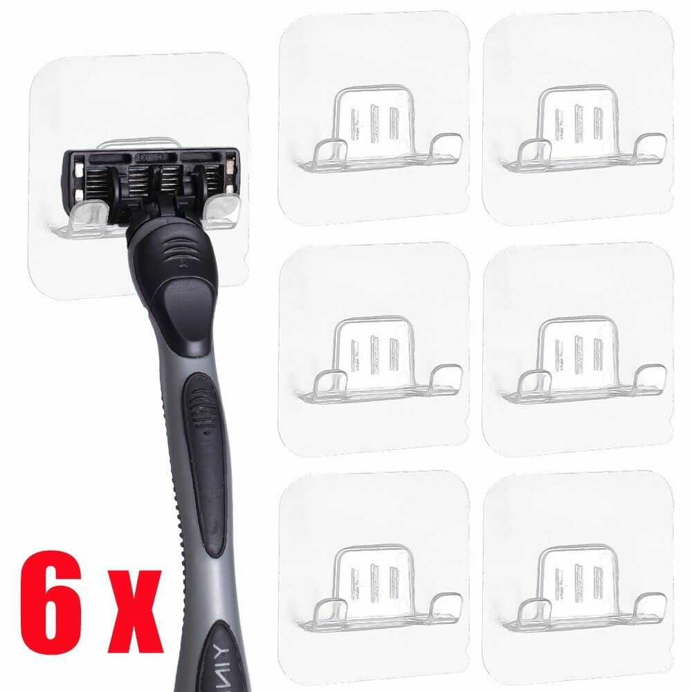 Самоклеящиеся крючки для бритвы и аксессуаров, настенные, прочные, универсальные, для ванной и кухни