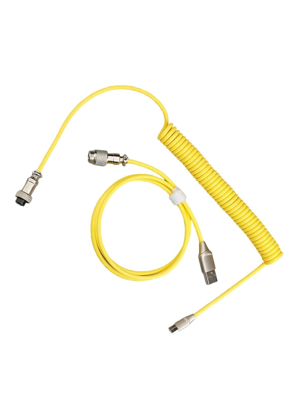 Mechanical Keyboards Coiled Cable Wire Type C USB Port Aviators Coiling Cable Desktop Computer Gaming Keyboards Accessories