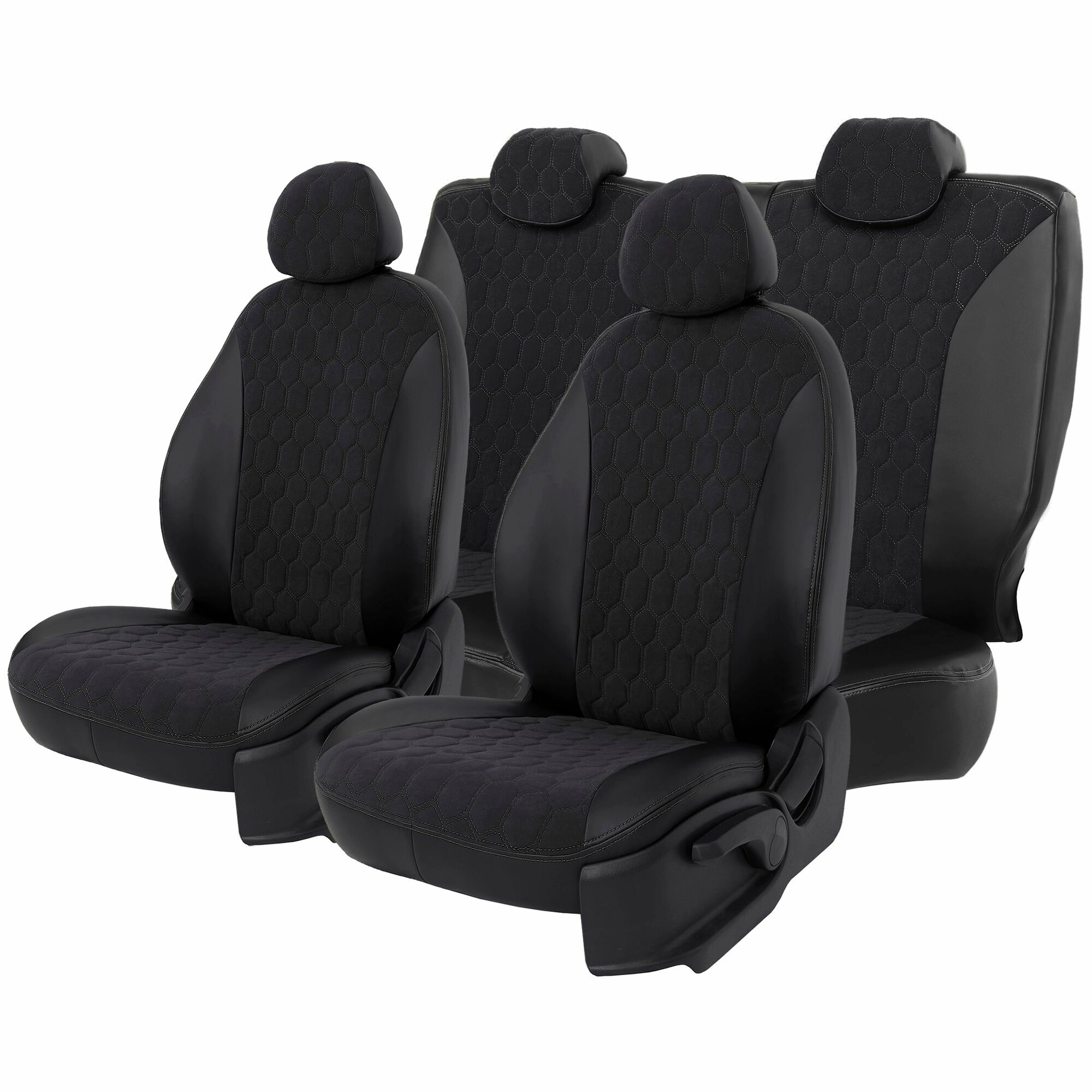 Чехлы на сиденья KIA Ceed II 2012 - 2018 г. хэтчбек/универсал. Раздельная спинка и сиденье заднего ряда60/40