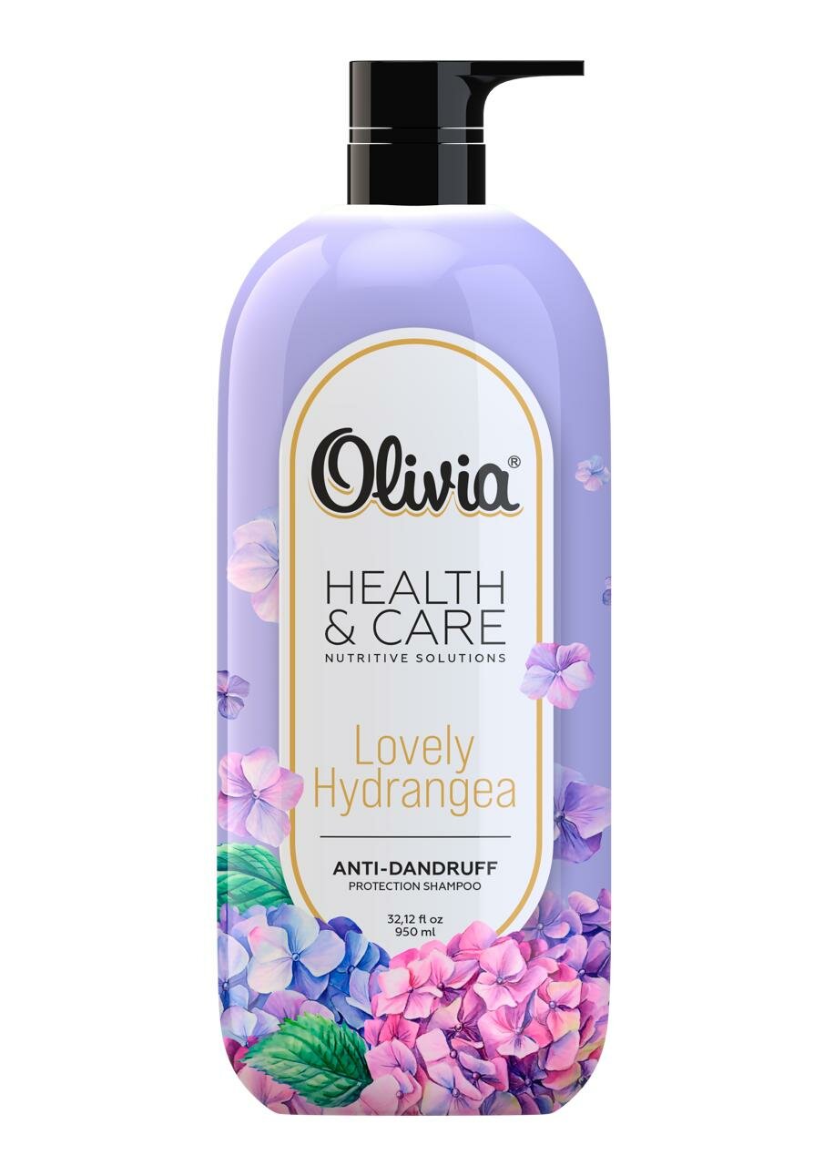 ALVIERO Шампунь для волос Olivia - HEALTH & CARE Lovely Hydrangea, 950м