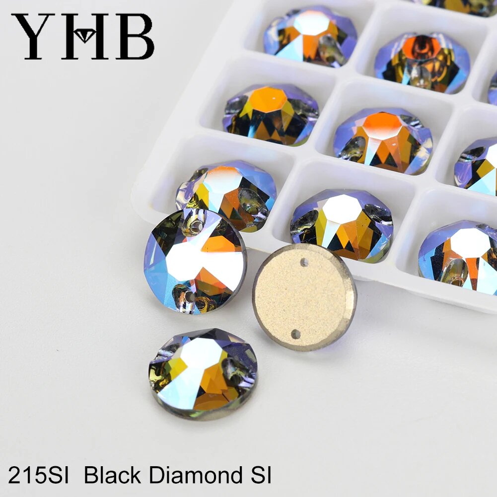 Кристаллы YHB 215SI Black Diamond 10 мм, 45 шт.