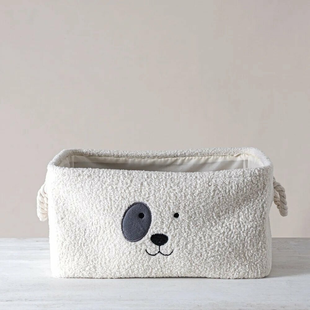 Корзина для хранения игрушек и белья，Белый, прямоугольный，30*20*40cm