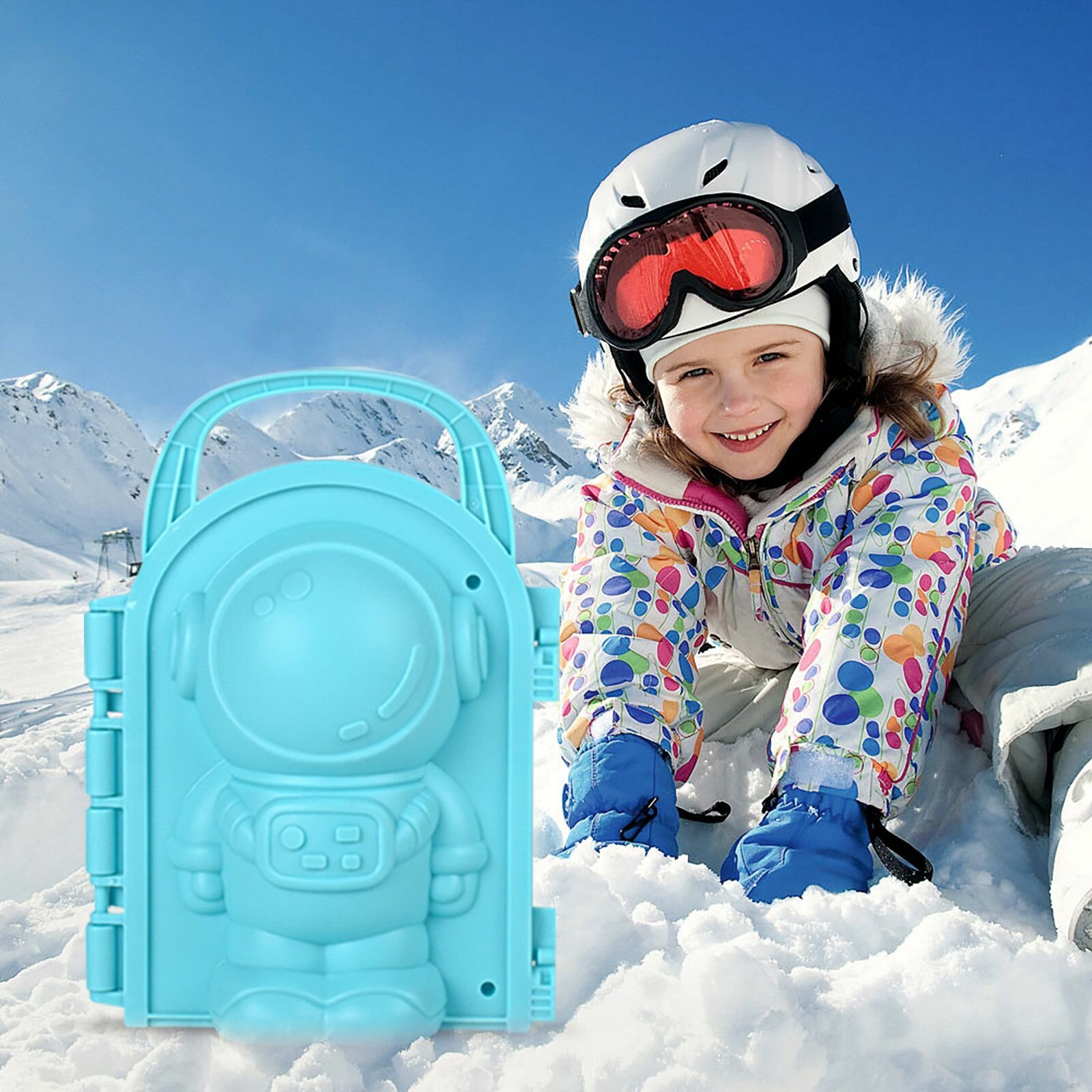 Снеговик игрушка для лепки, Снежколеп для малышей, DIY для снегом и песком снаружи, подарочная, 1 шт