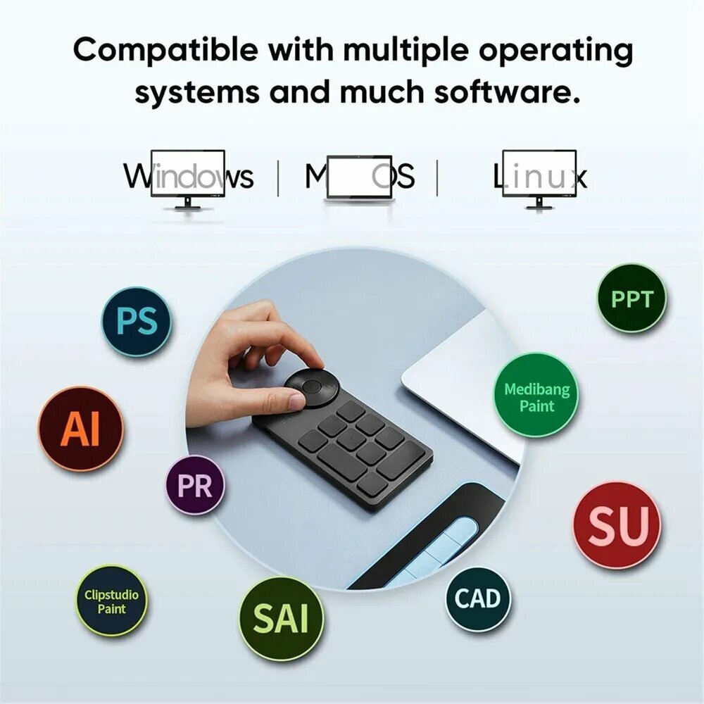 Беспроводная клавиатура "Shortcut Remote", 40 комбинаций клавиш, 10 горячих клавиш, срок службы батареи 300 ч — фото 1
