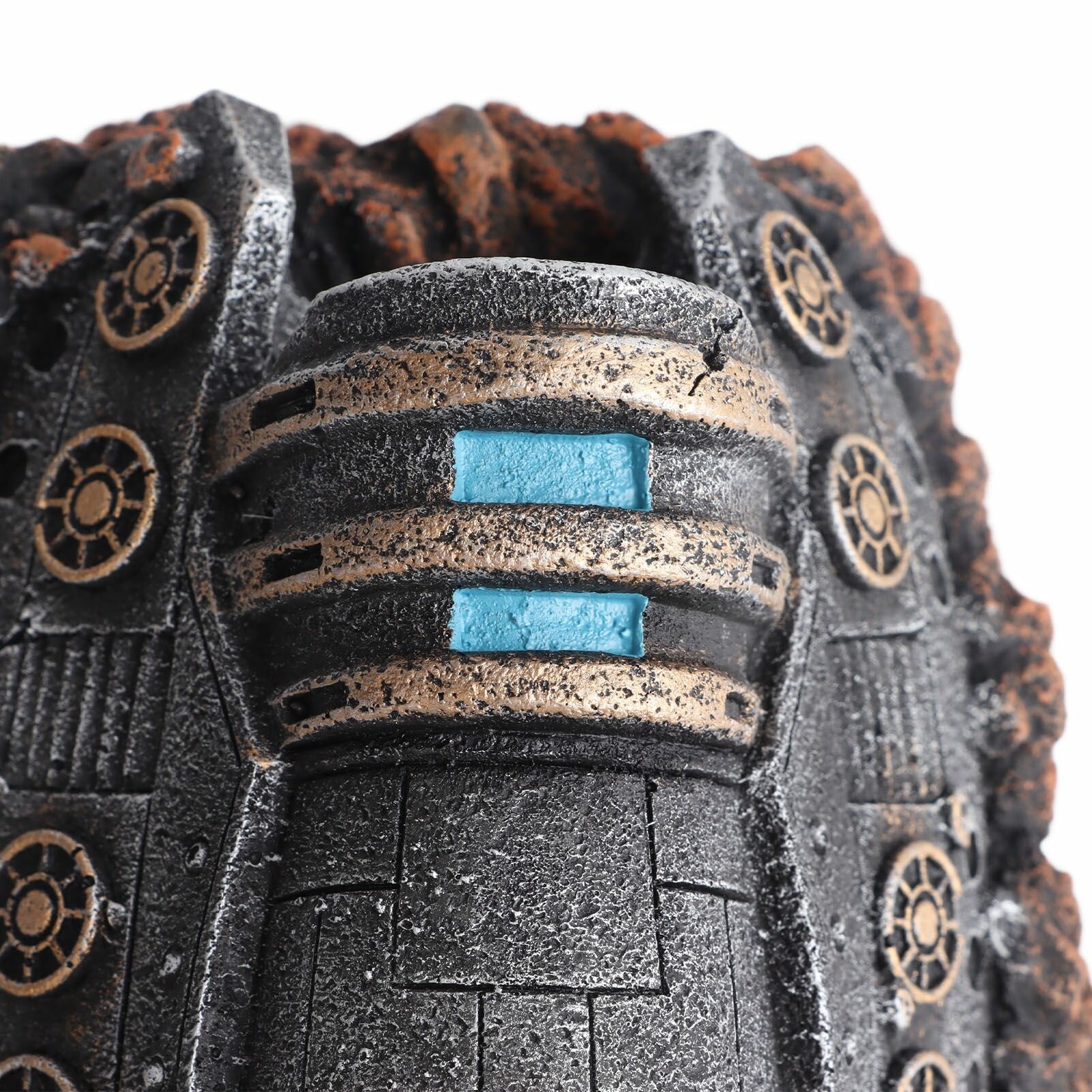 Декорация аквариумного корабля в виде космического корабля из резины, безопасный материал, подходит для пресной и соленой воды