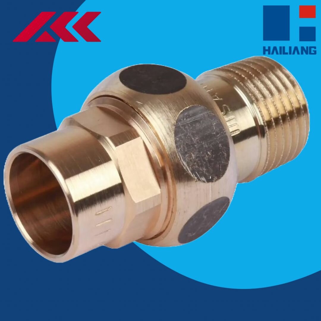 Муфта разъемная (Сгон-Американка) Ду18x1/2" нар. резьба самоуплотняющаяся под пайку бронзовая SANHA 143411812 - 2 шт.