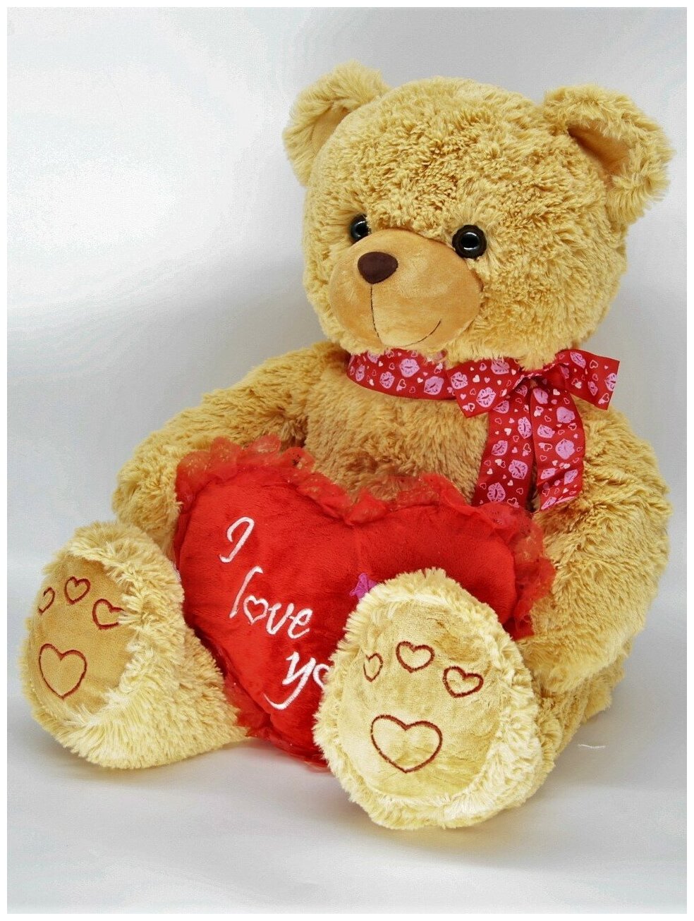 Мягкая игрушка Мишка с сердцем 80 см.