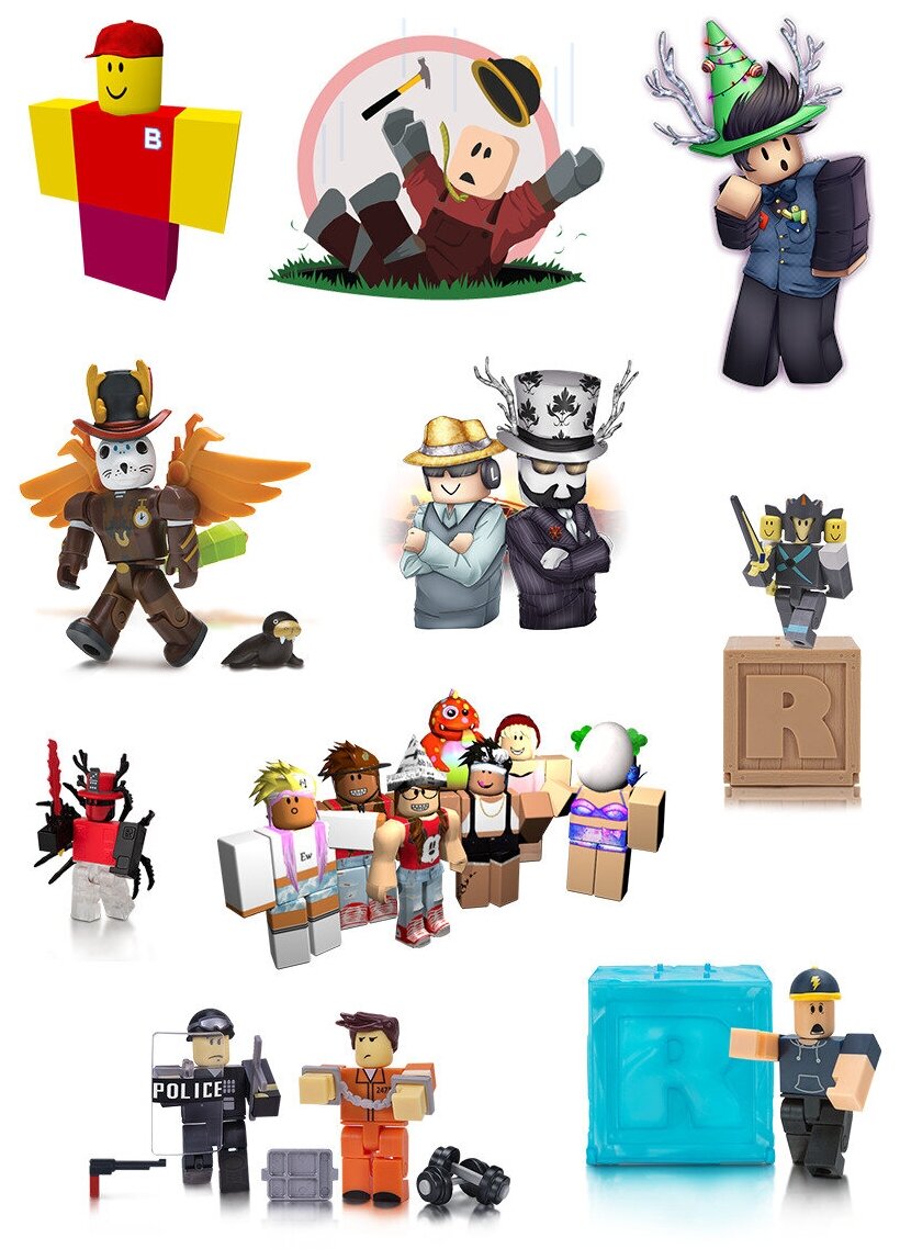 Наклейки-стикеры "Roblox" Стикеры на ноутбук/стикеры на телефон/стикер ...