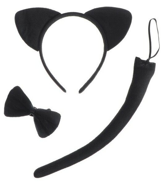 Страна Карнавалия Карнавальный набор «Кошечка» 3 предмета: ободок, бабочка, хвост