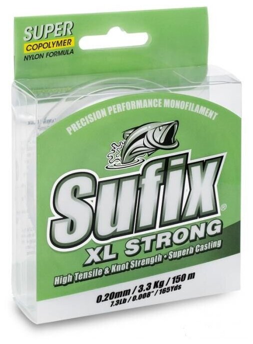 Леска Sufix XL Strong прозрачная 150м 0.18мм 2,8кг