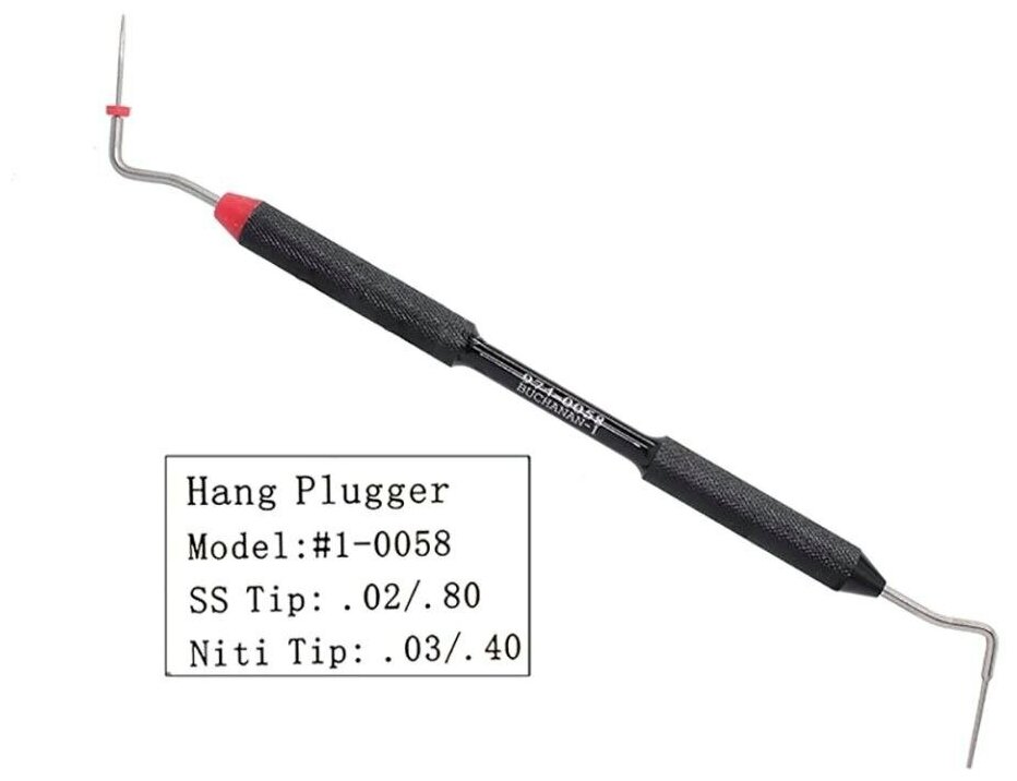 Ni-Ti ручной плаггер Incidental №1 с заданной конусностью SST.02/.80-Ni-Ti T.03/.40 для вертикальной и латеральной конденсации гуттаперчи .