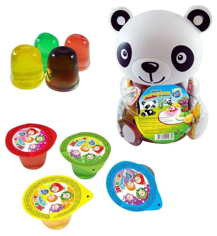 Желе-копилка, в стаканчике, мои питомцы (Панда), 13 гр. /100 шт.