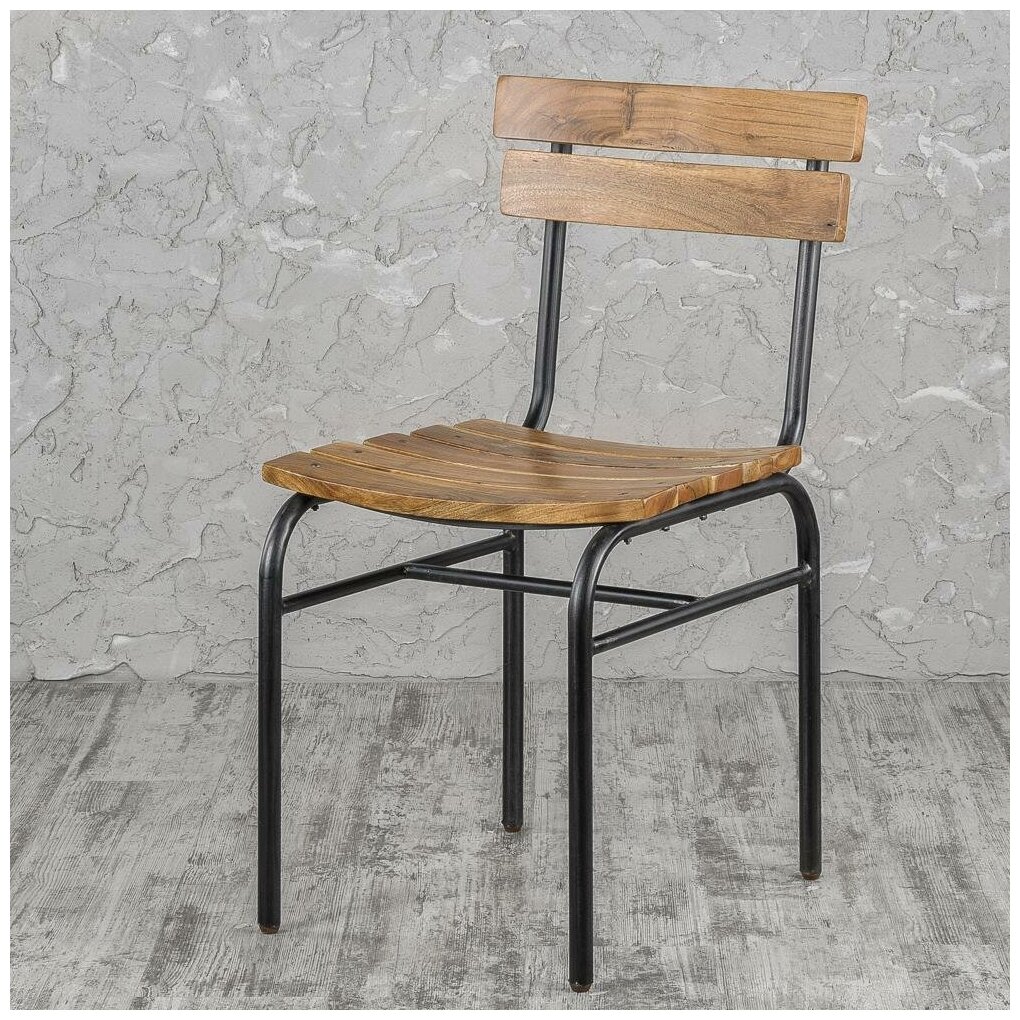 Стул со спинкой из дерева акации "Тайп" Decor of Today для кухни или комнаты, 41 х 41 х 86 (габариты)